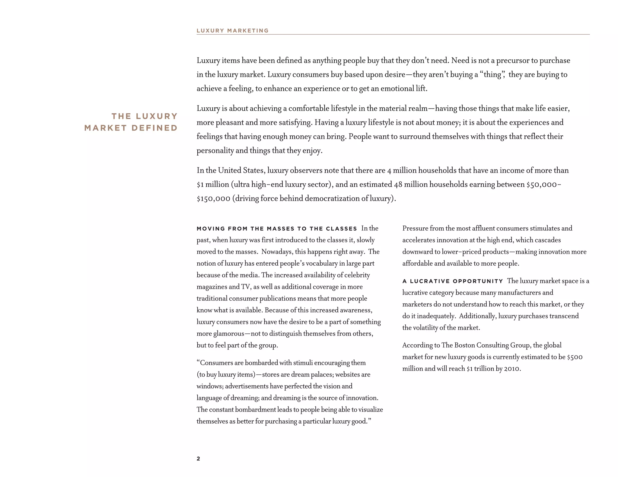 Understanding the Luxury Market | PDF