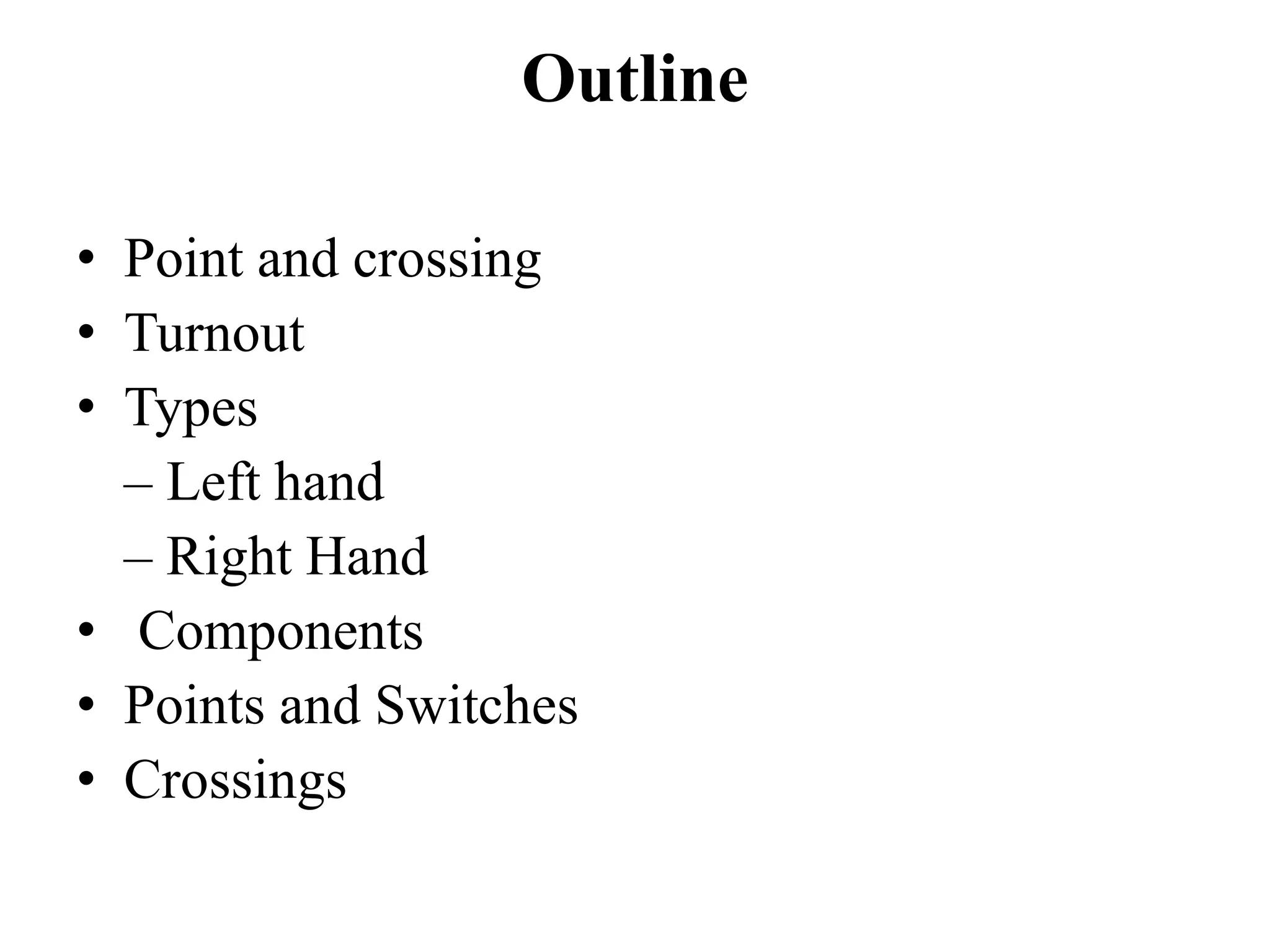 Point and crossing of railway | PPTX