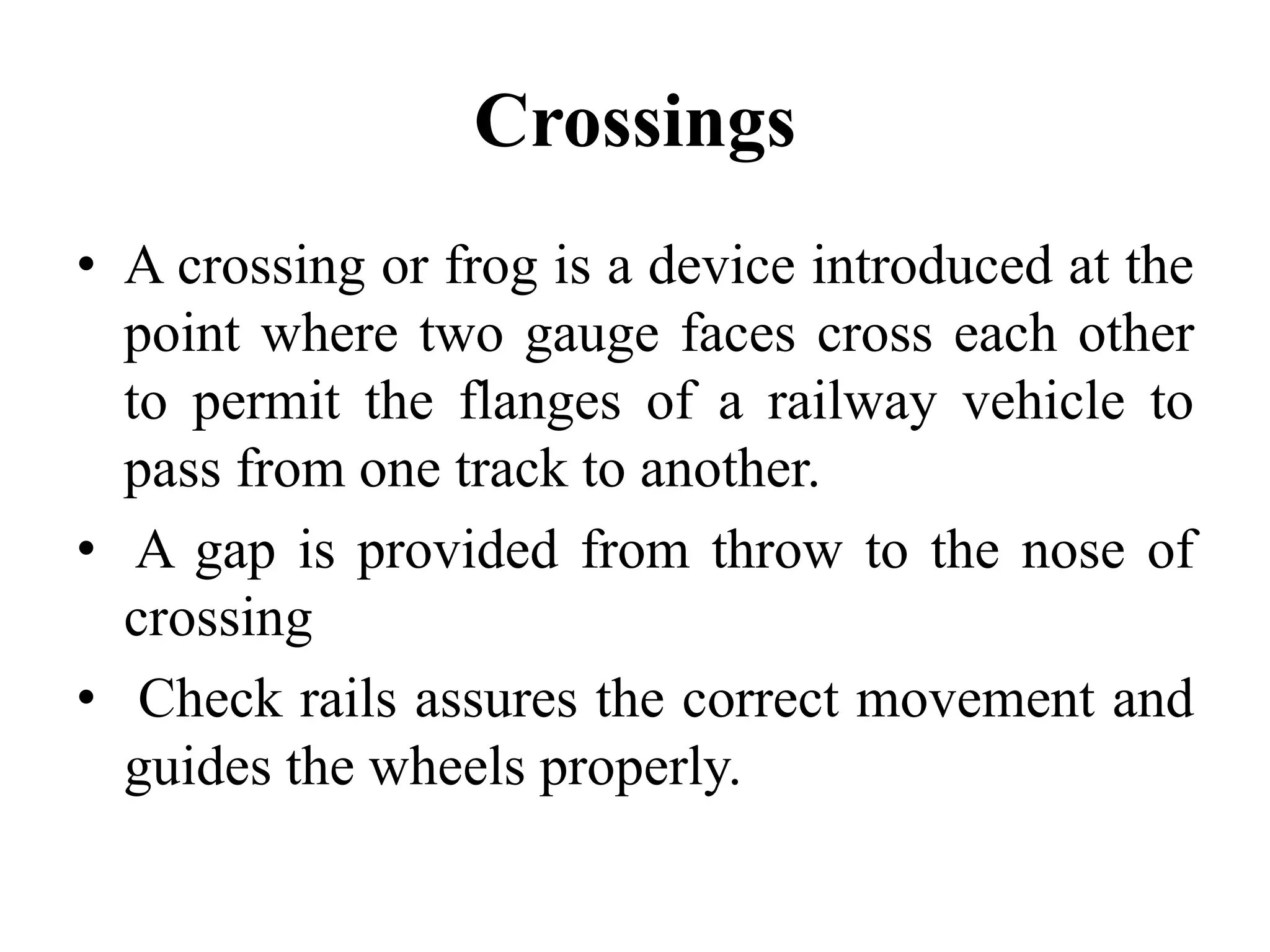 Point and crossing of railway | PPTX