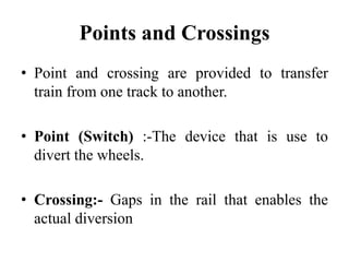 Point and crossing of railway | PPTX
