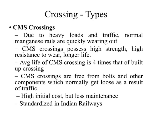 Point and crossing of railway | PPTX