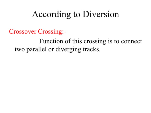 Point and crossing of railway | PPTX
