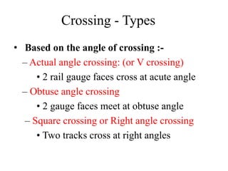Point and crossing of railway | PPT