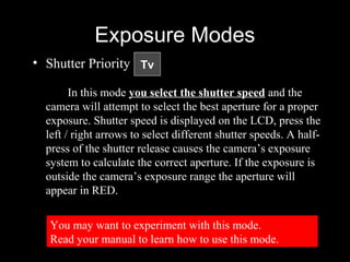 Point and shoot camera settings taking control | PPT