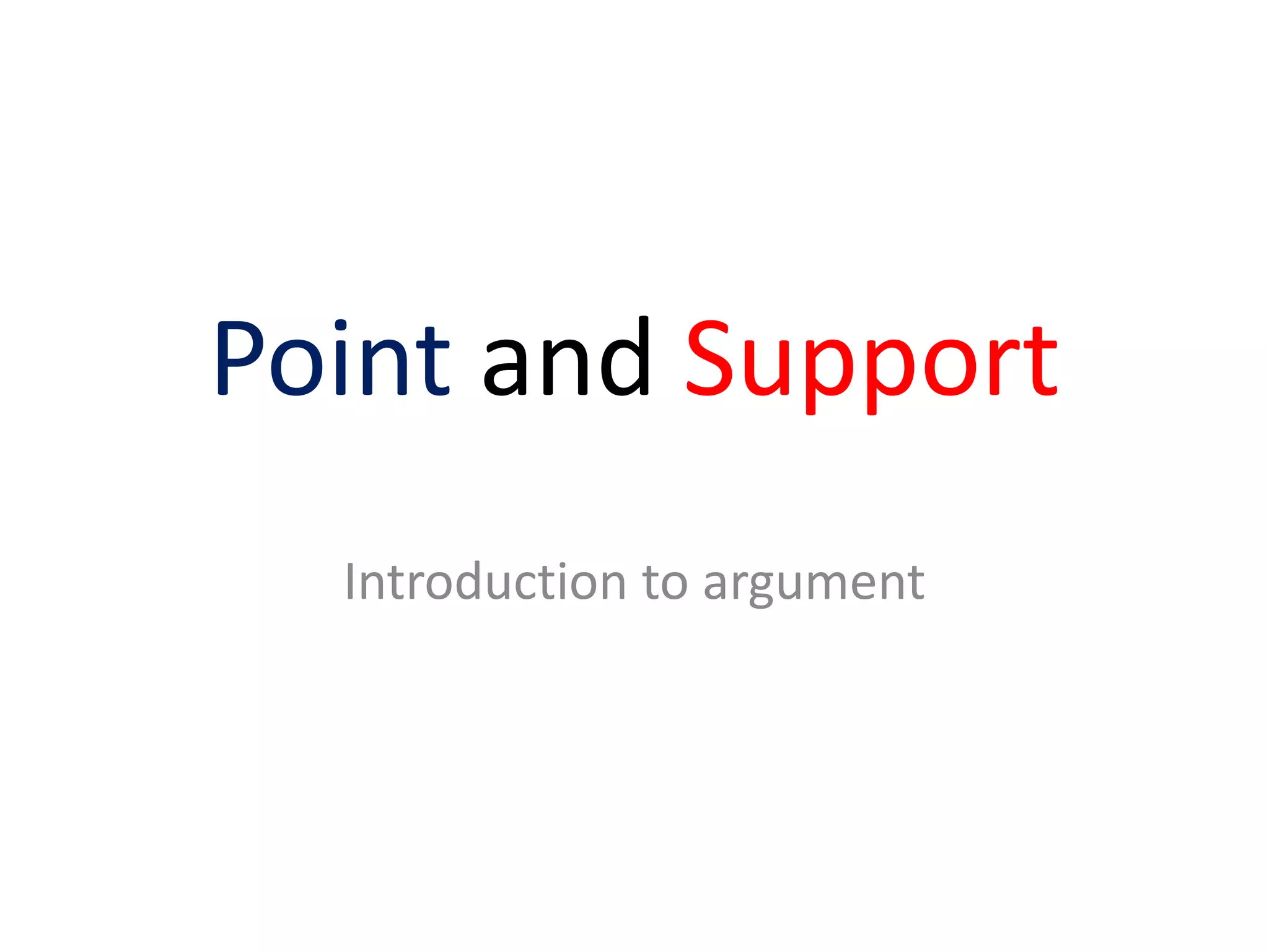 Point and support | PPTX