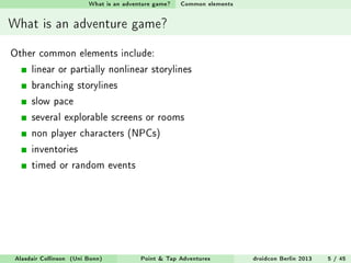 Point & Tap Adventures - The Quest For A UI | PDF