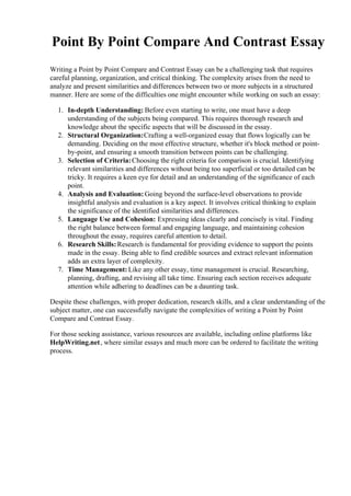 Point By Point Compare And Contrast Essay.pdf