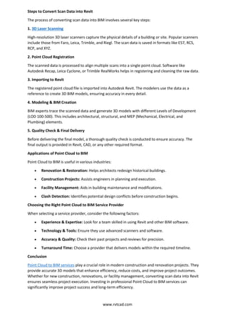 Point Cloud to Bim Services Convert Scan Data into Revit.pdf