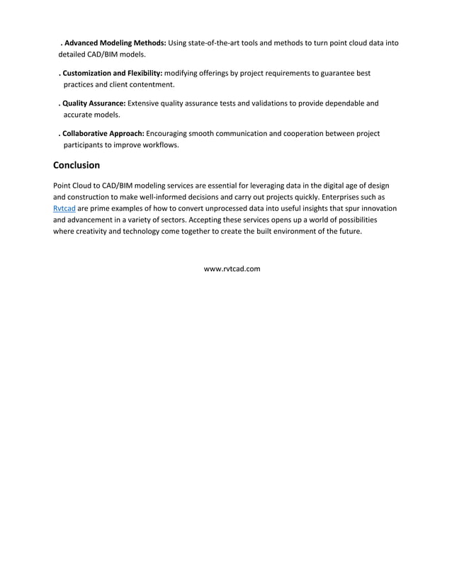 Point Cloud to Cad Point Cloud to Bim Modeling Services Rvtcad.pdf | 3 ...