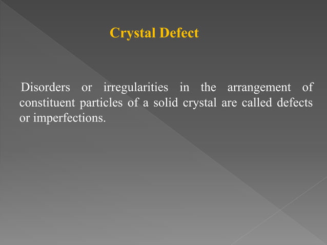 point defect.pptx | Chemistry | Science