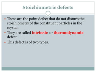 Point defect in solids | PDF