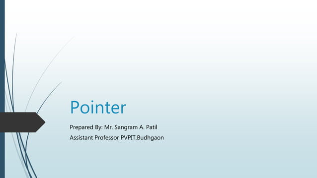 Pointer in c | PPTX | Programming Languages | Computing