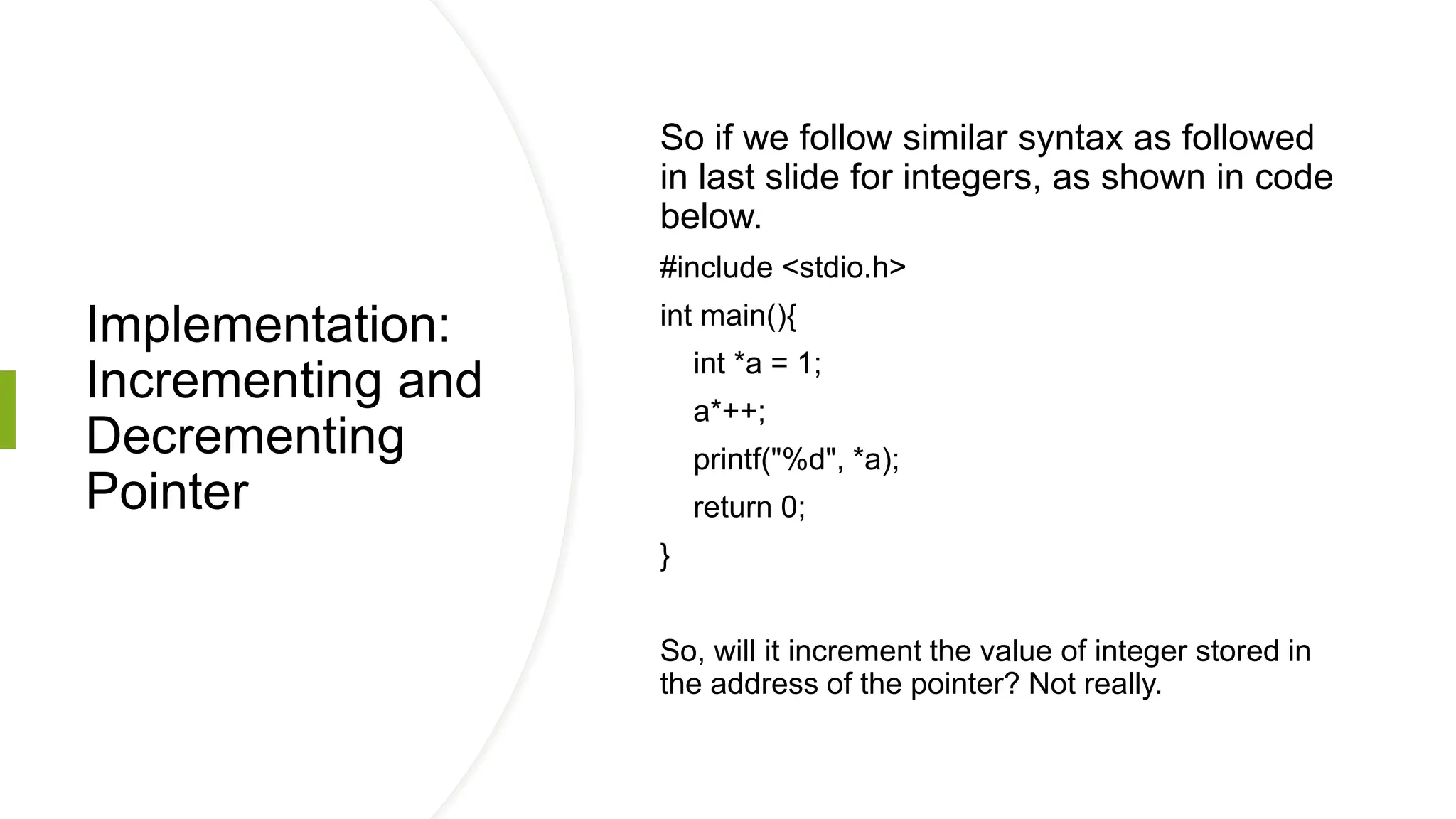 POINTERS IN C - BTECH BCA CS AND IT PRESENTATIONS | PPT