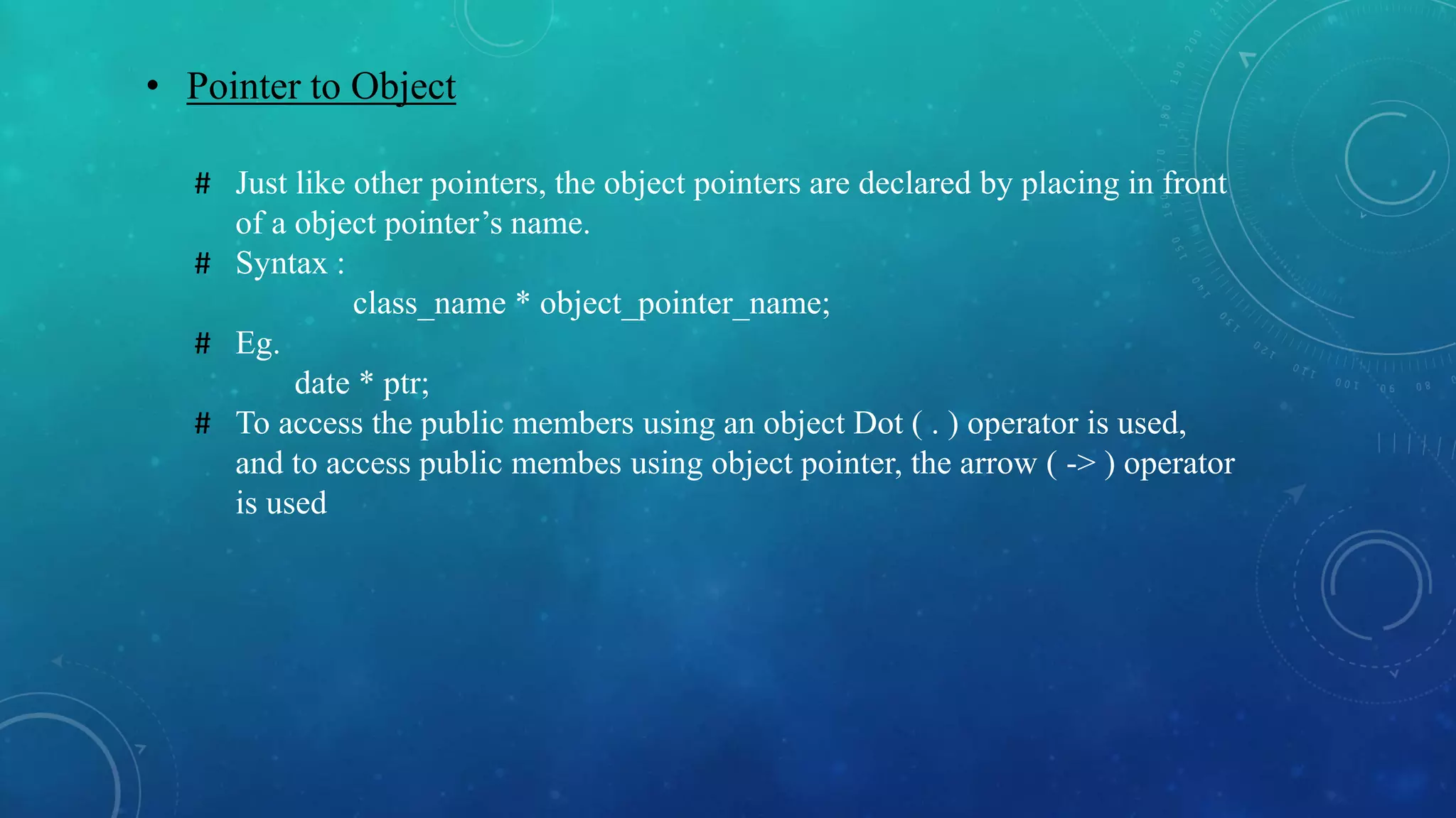 Pointer To Object Pptx 