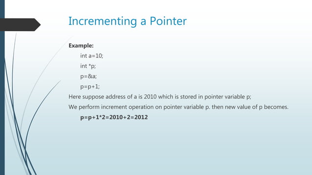 Pointer Arithmetic In C Ppt