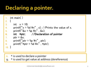 Pointer basics | PPTX