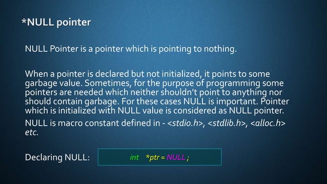 Presentation on pointer. | PPTX | Programming Languages | Computing