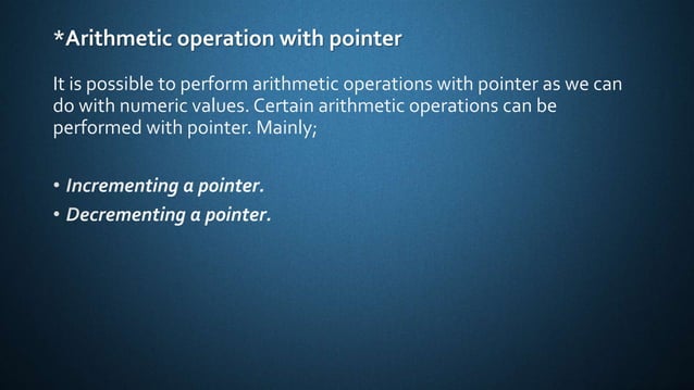 Presentation on pointer. | PPTX | Programming Languages | Computing