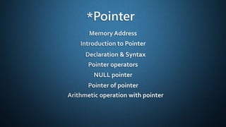 Presentation on pointer. | PPTX