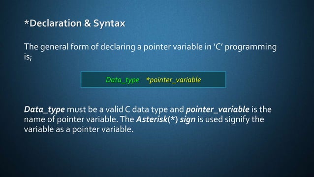 Presentation on pointer. | PPTX | Programming Languages | Computing