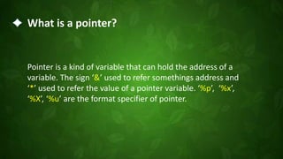 Pointer in c | PPT