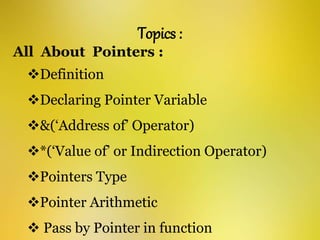Pointer in C++ | PPTX