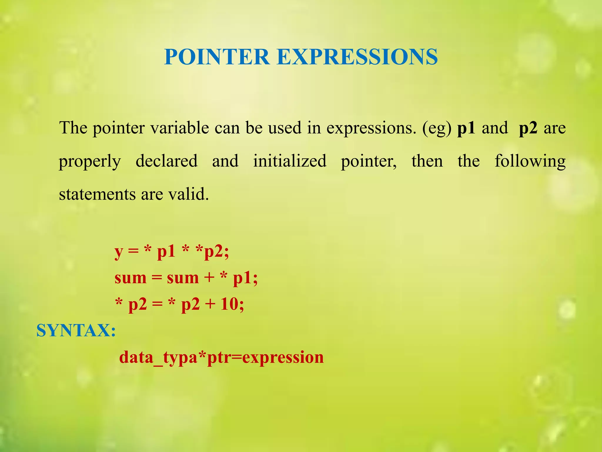 Pointer In C Pptx Programming Languages Computing
