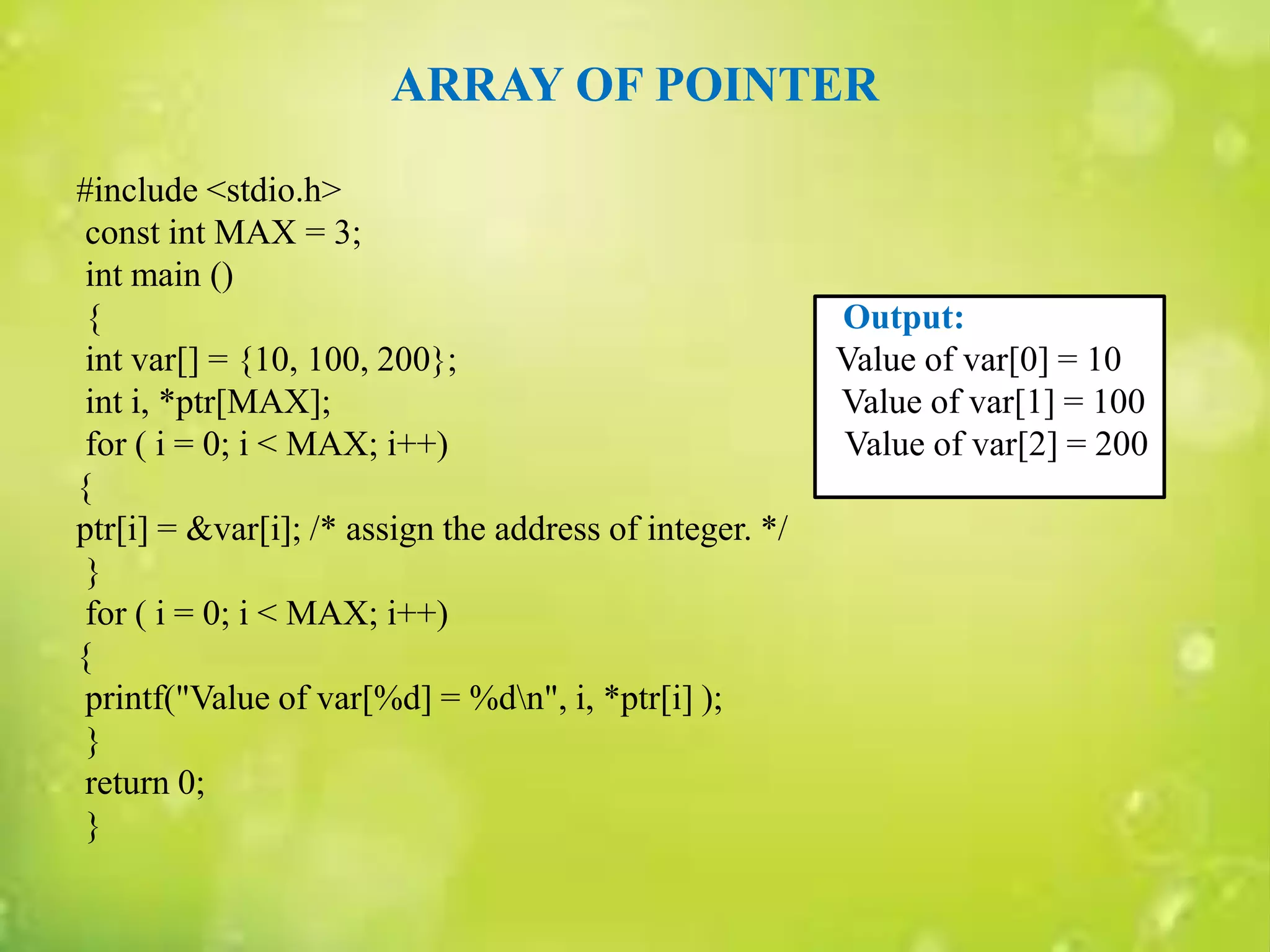 Pointer In C Pptx Programming Languages Computing