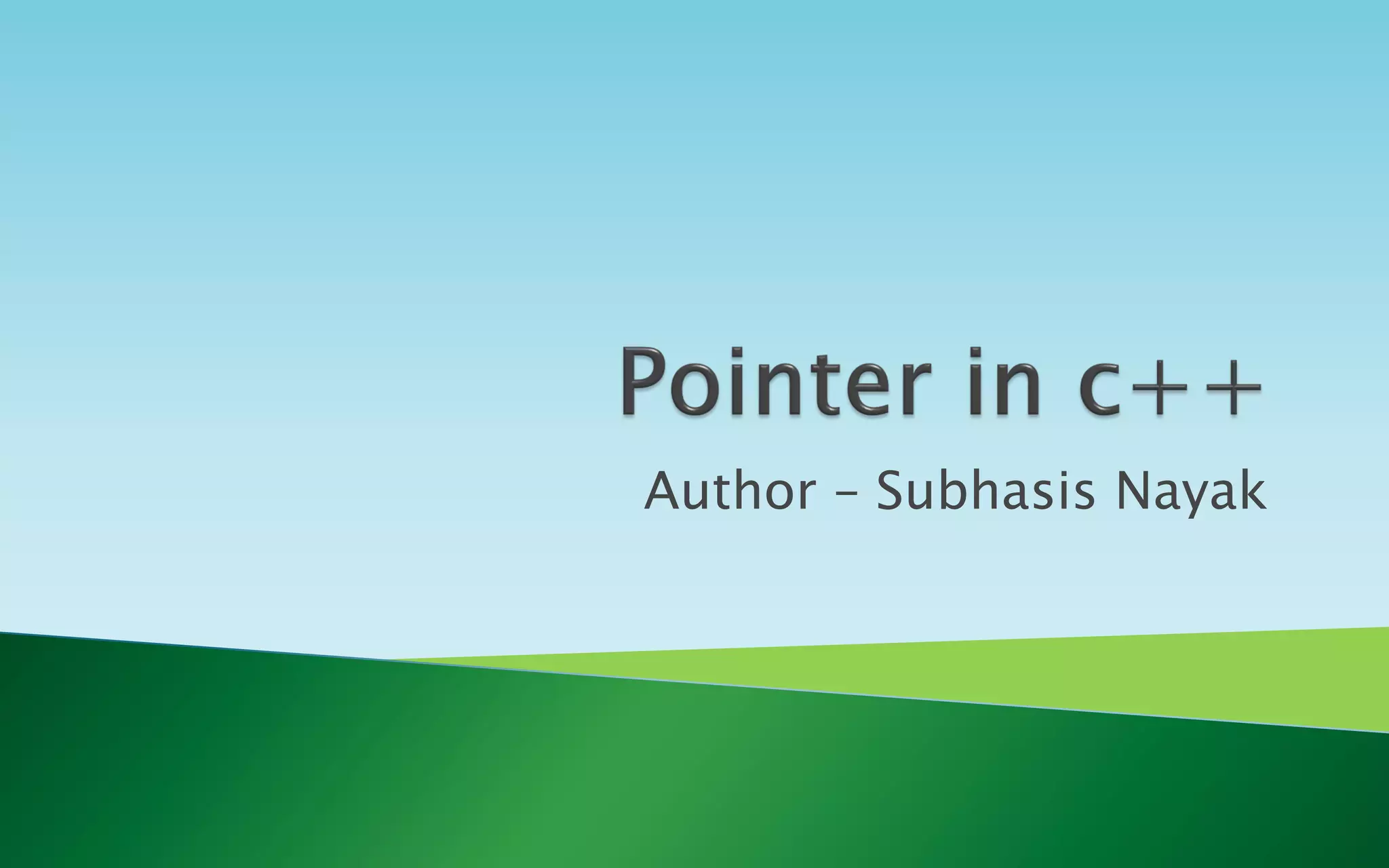 Pointer In C Part1 Ppt 