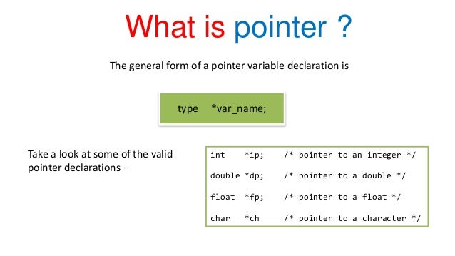 Pointer In C Program