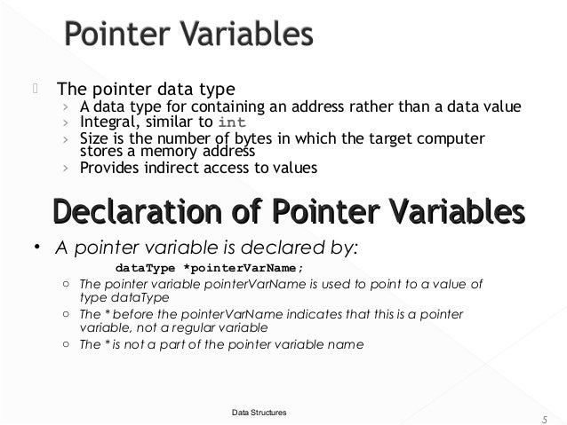 Pointers Datastructures