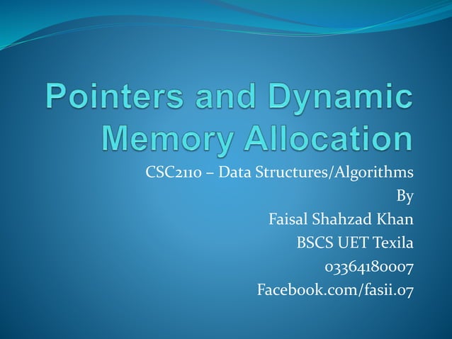 Pointers In Cc Programming Ppt 4225