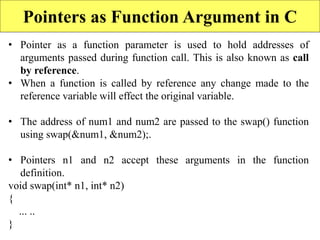 Pointers in C Language | PPTX | Programming Languages | Computing