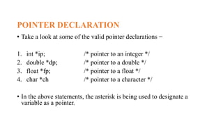 POINTERS.pptx | Programming Languages | Computing