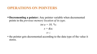 POINTERS.pptx | Programming Languages | Computing