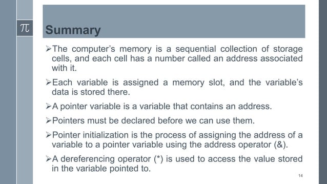 A small presentation on Pointers in C ++ | PPT
