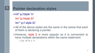 A small presentation on Pointers in C ++ | PPT