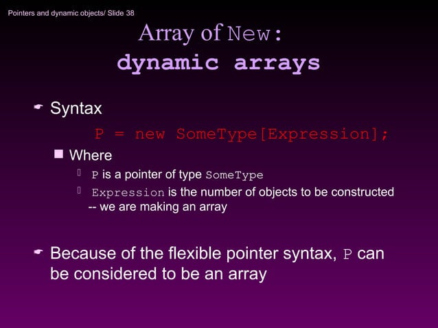 C/C++ Pointers explanationwith different examples | PPT