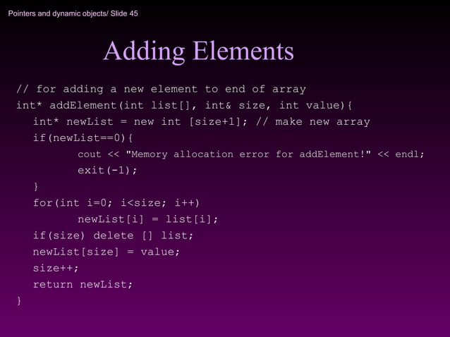 C/C++ Pointers explanationwith different examples | PPT