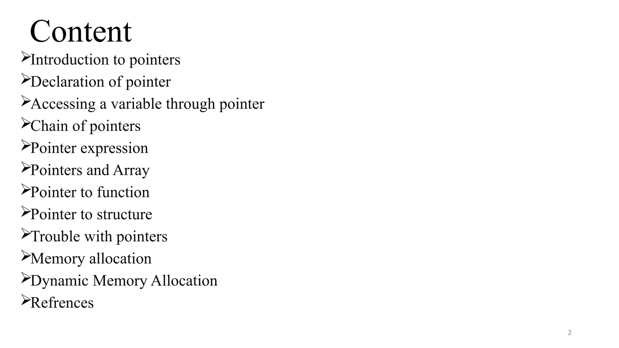 pointers, dynamic memory allocation, calloc | PPTX