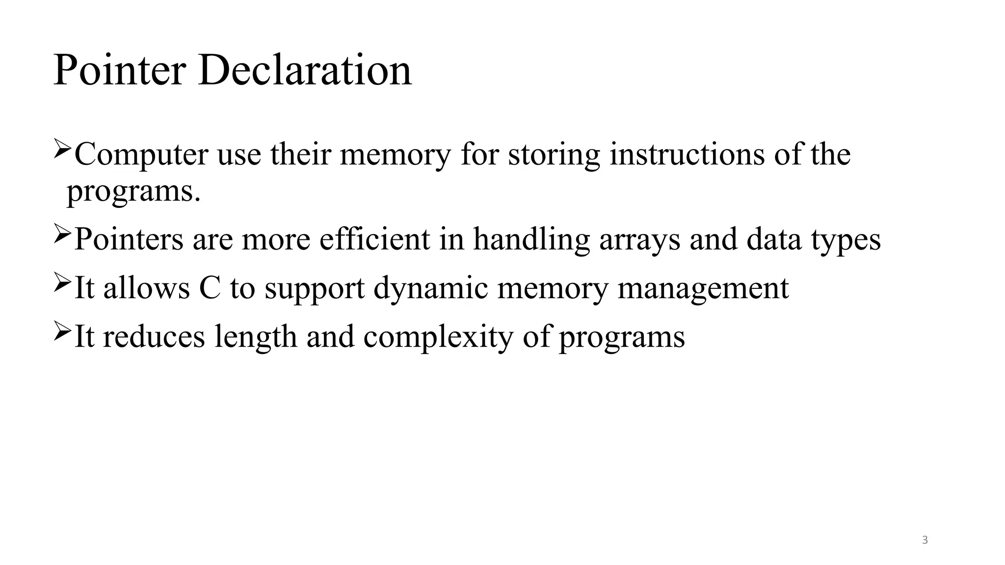 pointers, dynamic memory allocation, calloc | PPTX