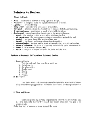 Dressmaking Grade 10 | DOCX