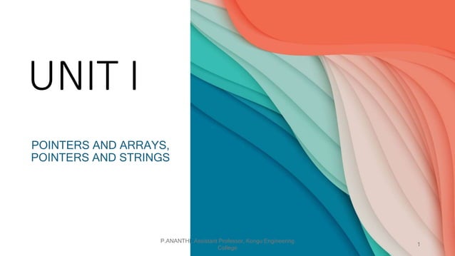 Pointers and Array, pointer and String.pptx Pointers and Array, pointer and String.pptx