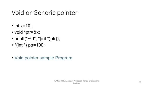 Pointers and Array, pointer and String.pptx Pointers and Array, pointer and String.pptx