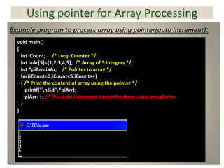Pointers and arrays | PPT