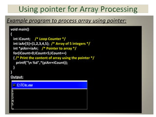 Pointers and arrays | PPT
