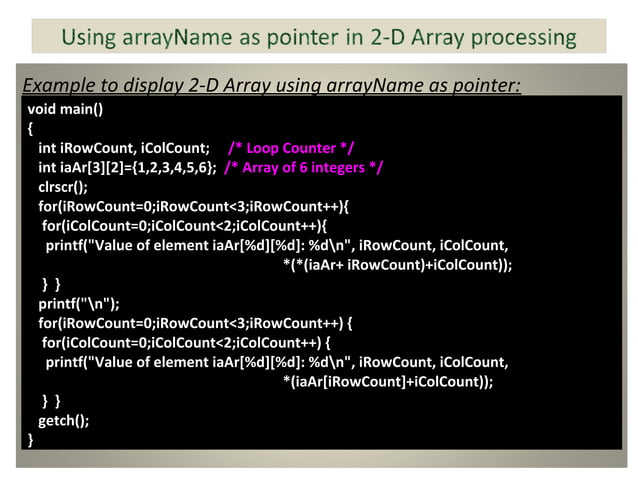 Pointers and arrays | PPT