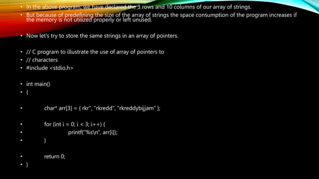 Pointers and single &multi dimentionalarrays.pptx