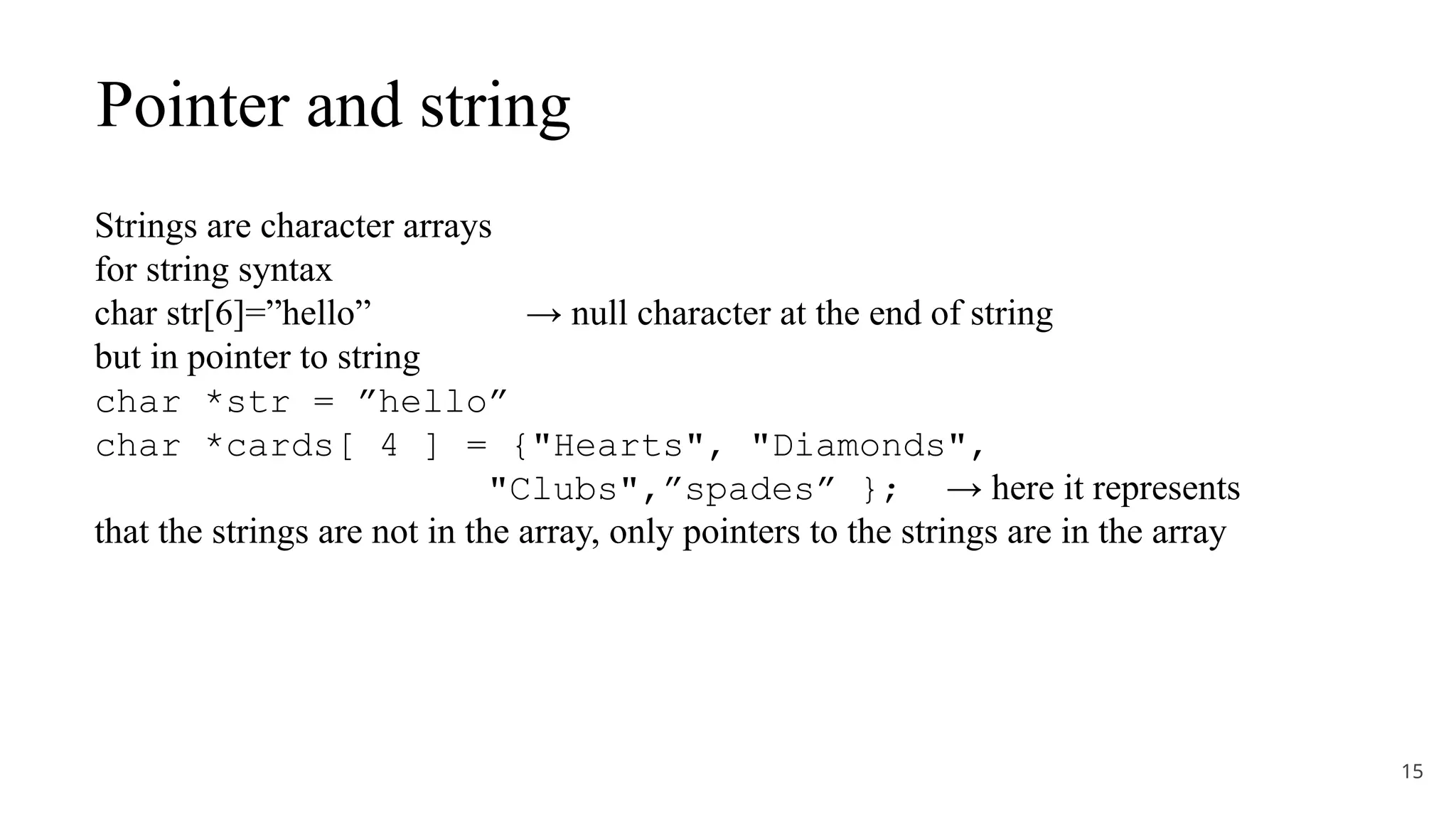 pointers_DMA_Doublepointer, pointer declaration, content | PPTX