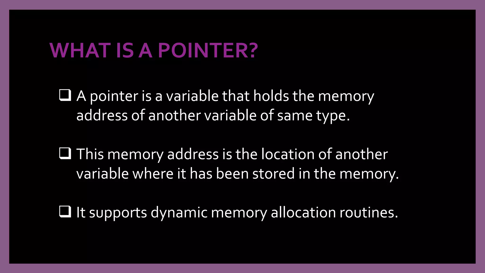 Pointers In C Pptx Programming Languages Computing